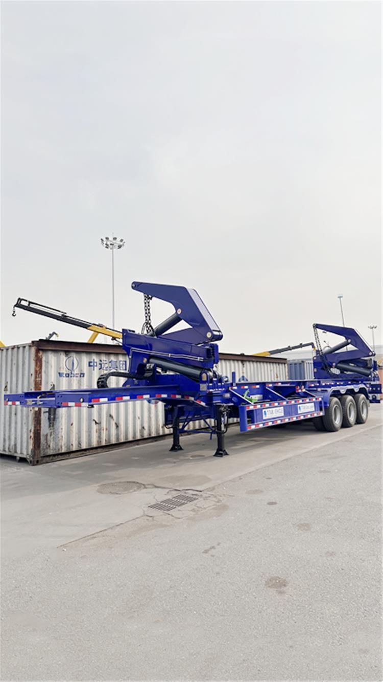 Remorque Porte Container Avec Grue À Vendre